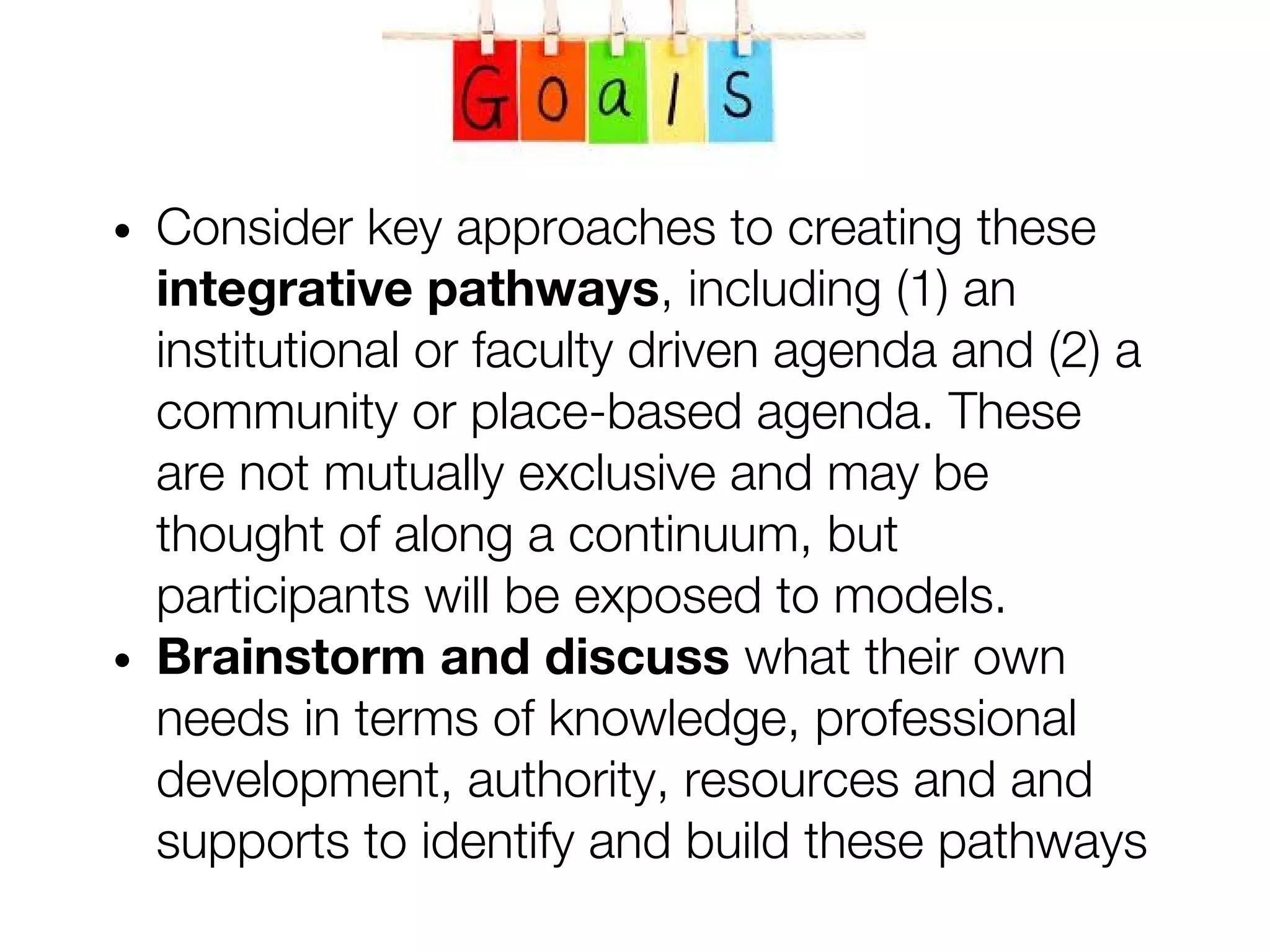 Finding the Potential for Integrated Pathways | PPT