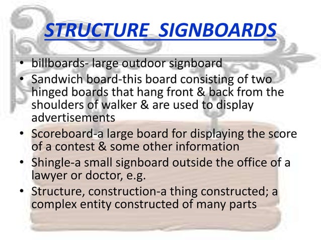Signboards | PPTX