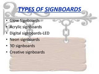 Signboards | PPTX