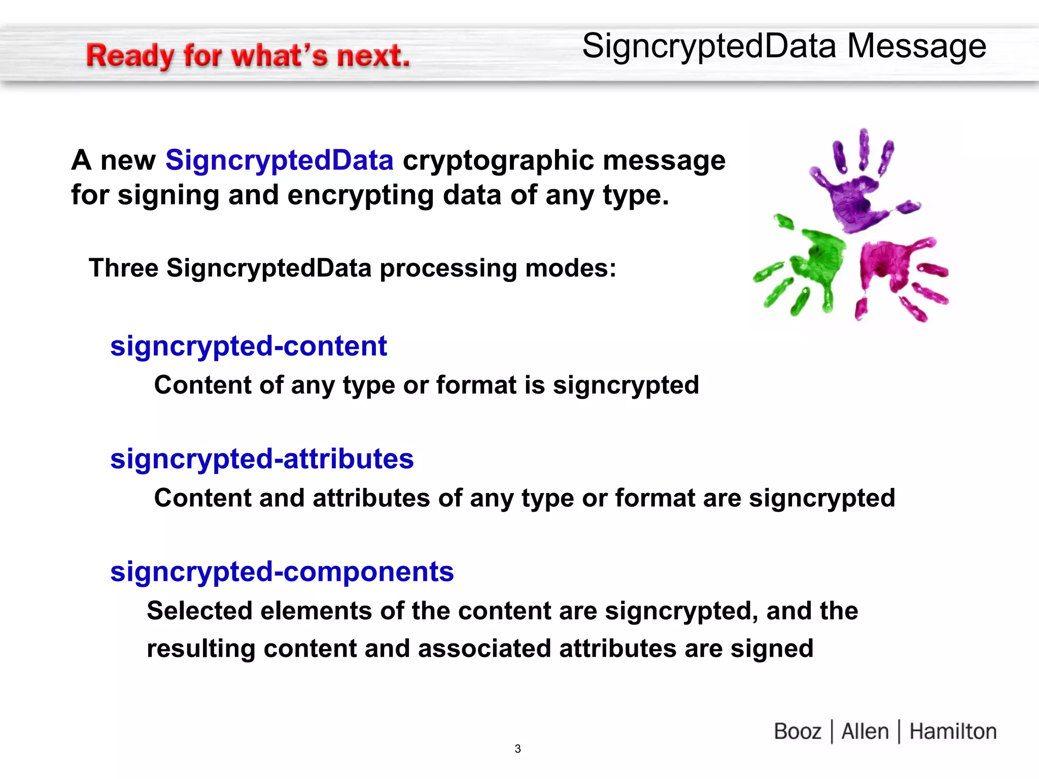 Signcrypting information assets | PPT
