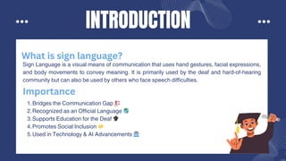 AI-Based Sign Language Detection & Real-Time Translation into Text ...