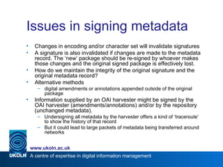 Signed metadata : method and application | PPT