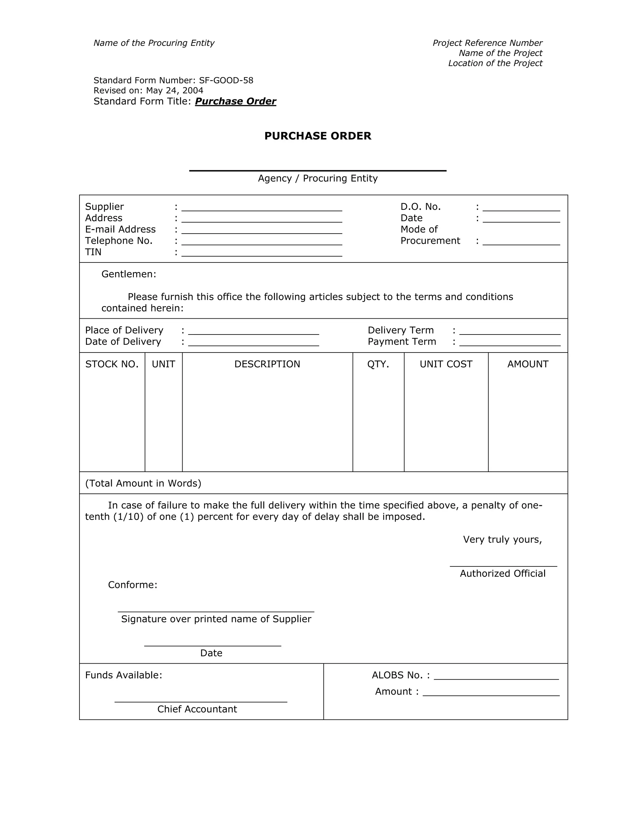 Signed contract and purchase order | PDF