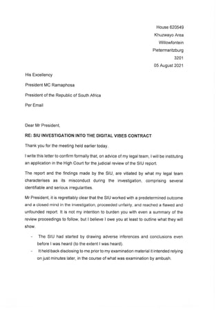 Signed letter to presidency 050821 | PDF
