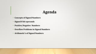 Signed numbers in 8051 | PPTX