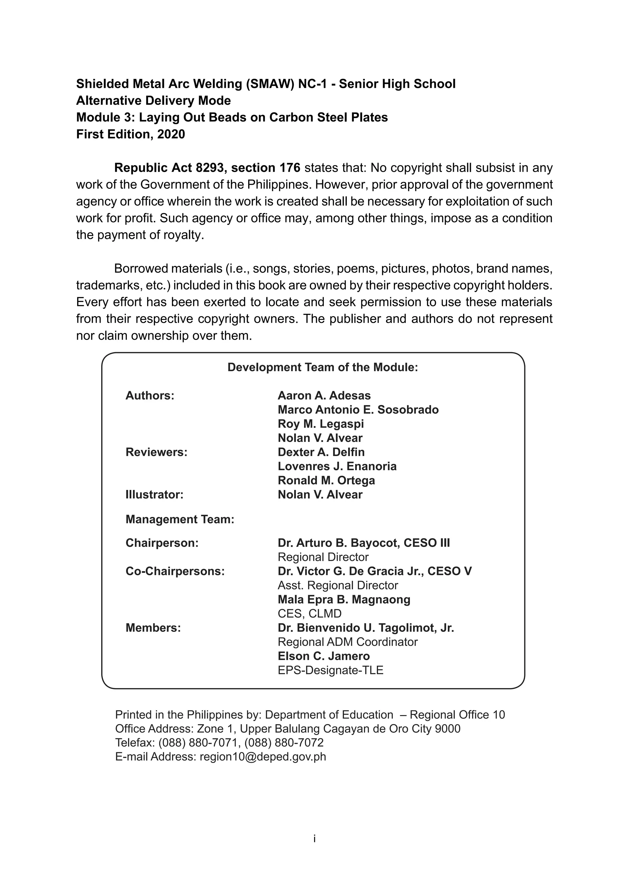 Signed off_ SMAW11 _q1_m3_Laying Out Beads and Carbon Steel Plates_v3.pdf