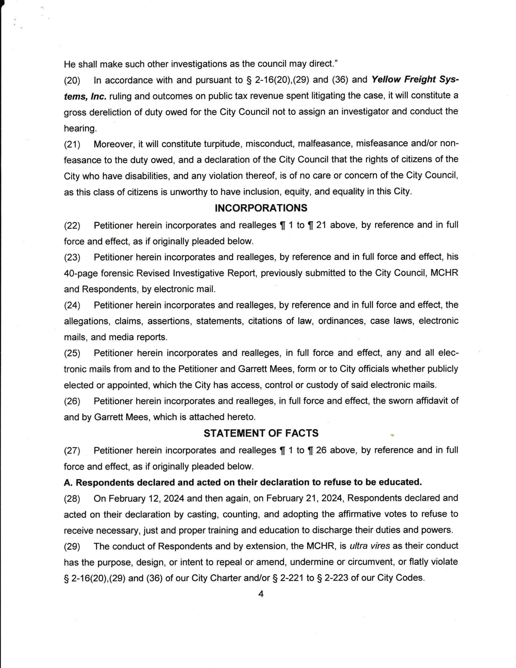 Petition For Impeachment, Springfield Mayor's Commision on Human Rights ...