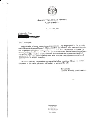 Petition For Impeachment, Springfield Mayor's Commision on Human Rights ...