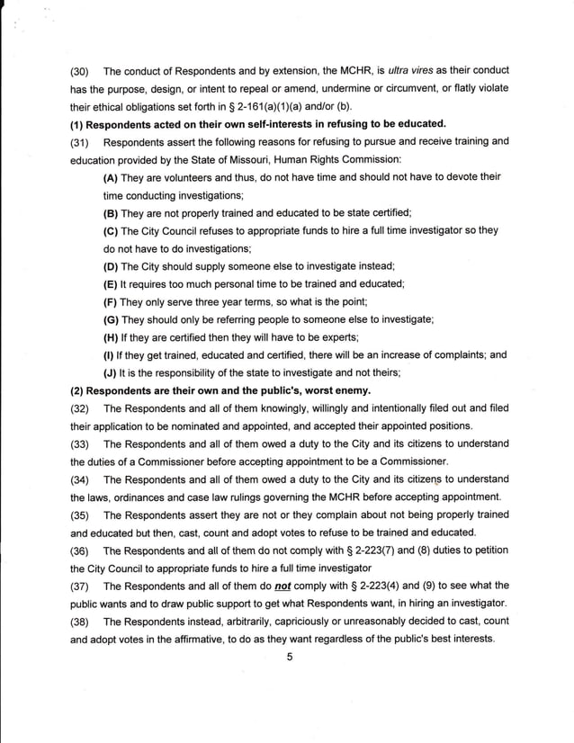 Petition For Impeachment, Springfield Mayor's Commision on Human Rights ...