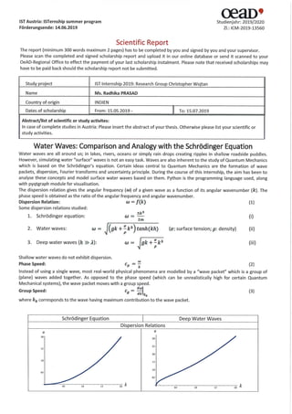 Analysis of Surface Water Waves: An Analogy with Schrodinger Equation | PDF