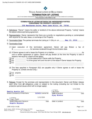 Signed termination document thanks, angele - regards olga ajay | PDF