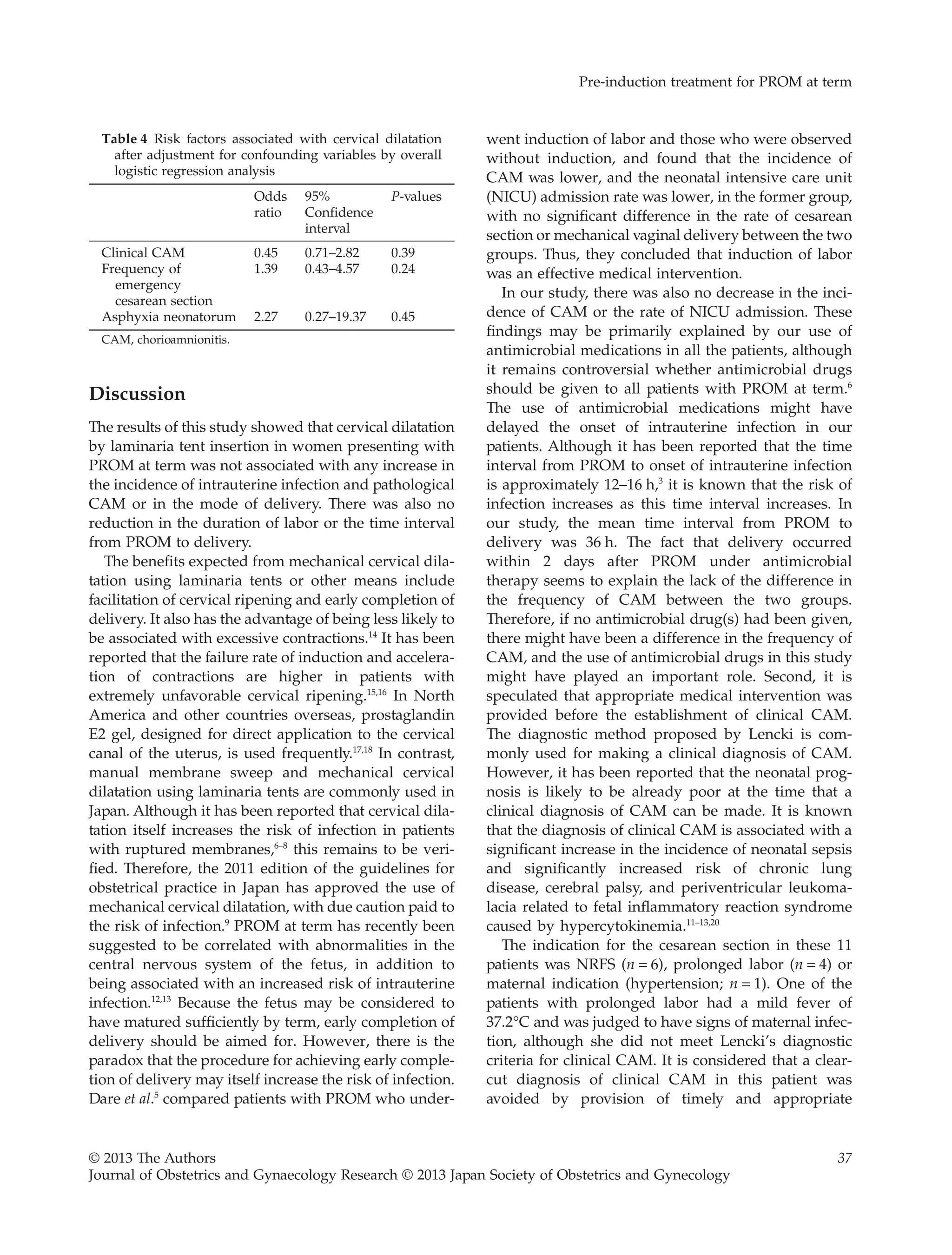 Signiﬁcance of cervical ripening in pre induction | PDF