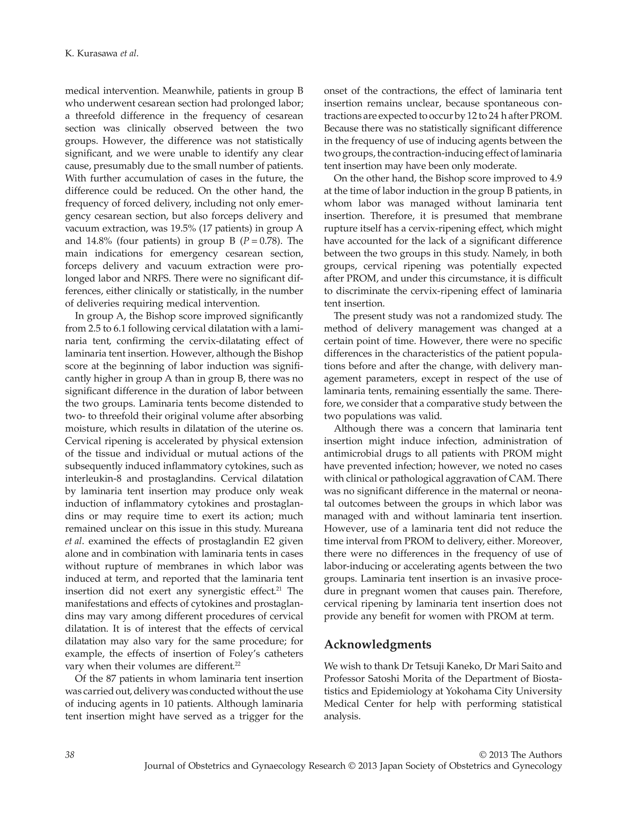 Signiﬁcance of cervical ripening in pre induction | PDF