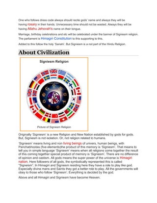 Signiesm - World's All Religions Religion | DOCX