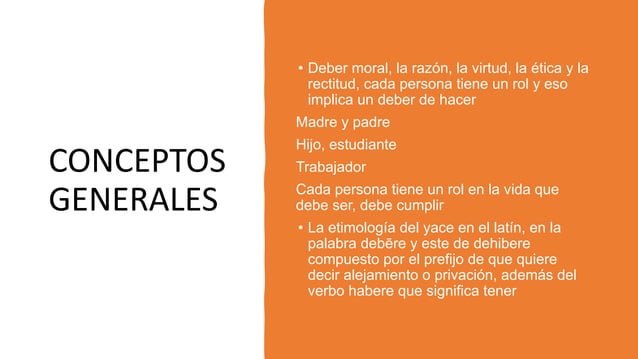 Significado de deber. lineas y argumentos y principios que nos ayudan a ...