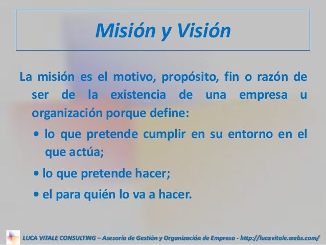 Significado de mision y vision