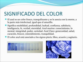 Significados y usos del color azul | PPT