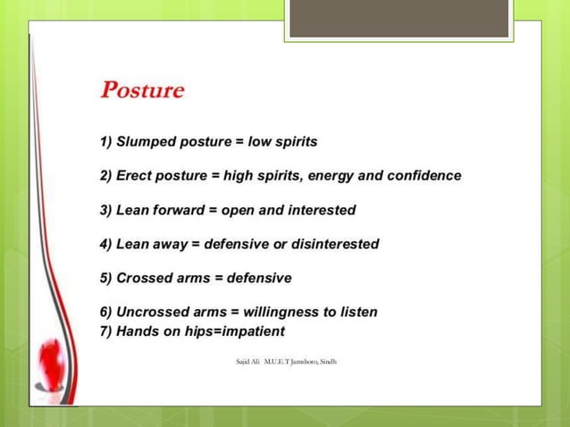 Significance of body posture | PPTX