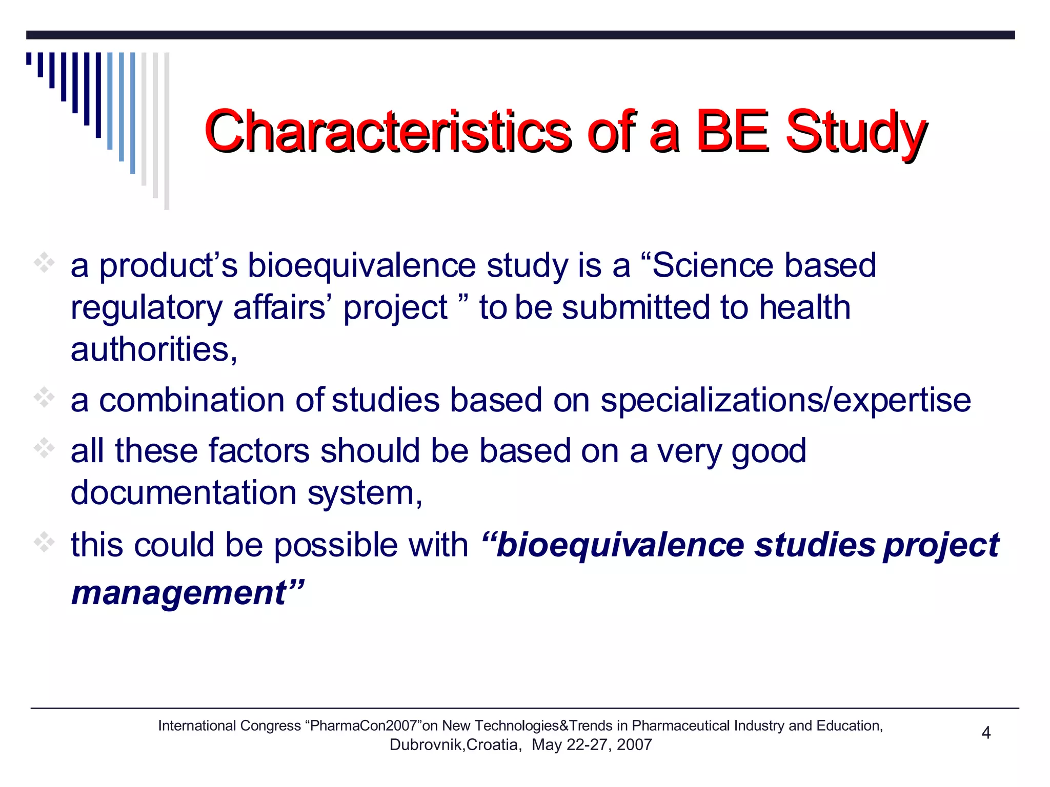 Significance of BA/BE studies in drug research and evaluation of ...