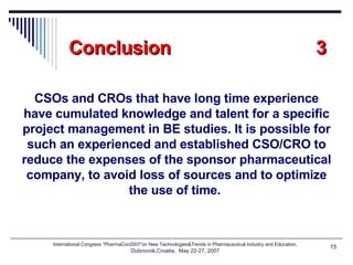 Significance of BA/BE studies in drug research and evaluation of ...