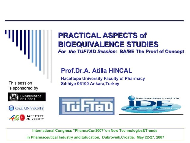 Significance of BA/BE studies in drug research and evaluation of ...