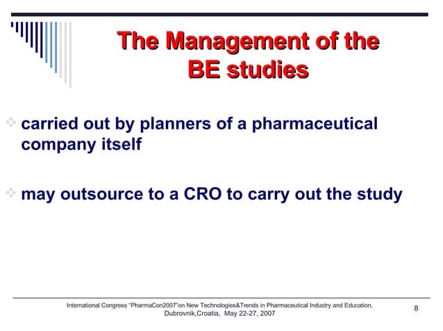 Significance of BA/BE studies in drug research and evaluation of ...