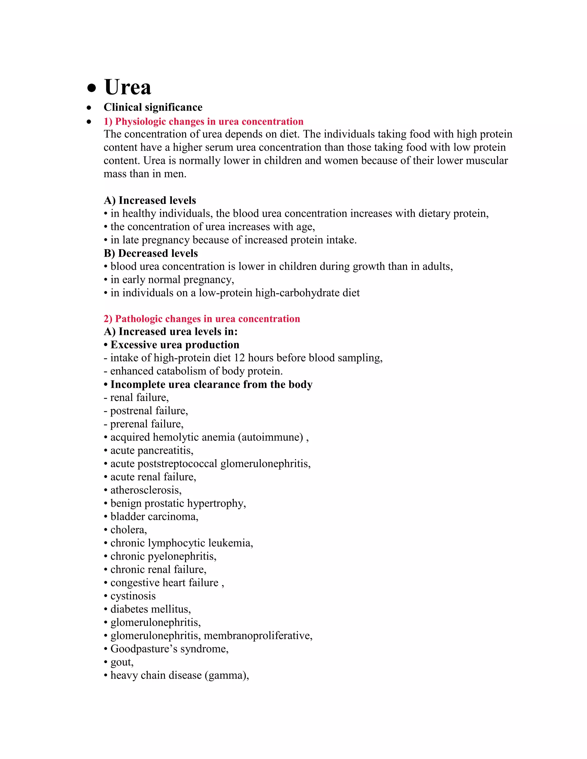 SIGNIFICANCE OF UREA CYCLE IN WOMEN | DOCX