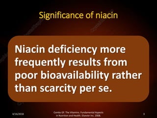 Significance and sources of niacin | PPT