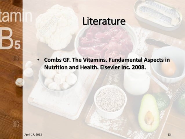 Significance and sources of pantothenic acid | PPSX | Nutrition | Healthy Living