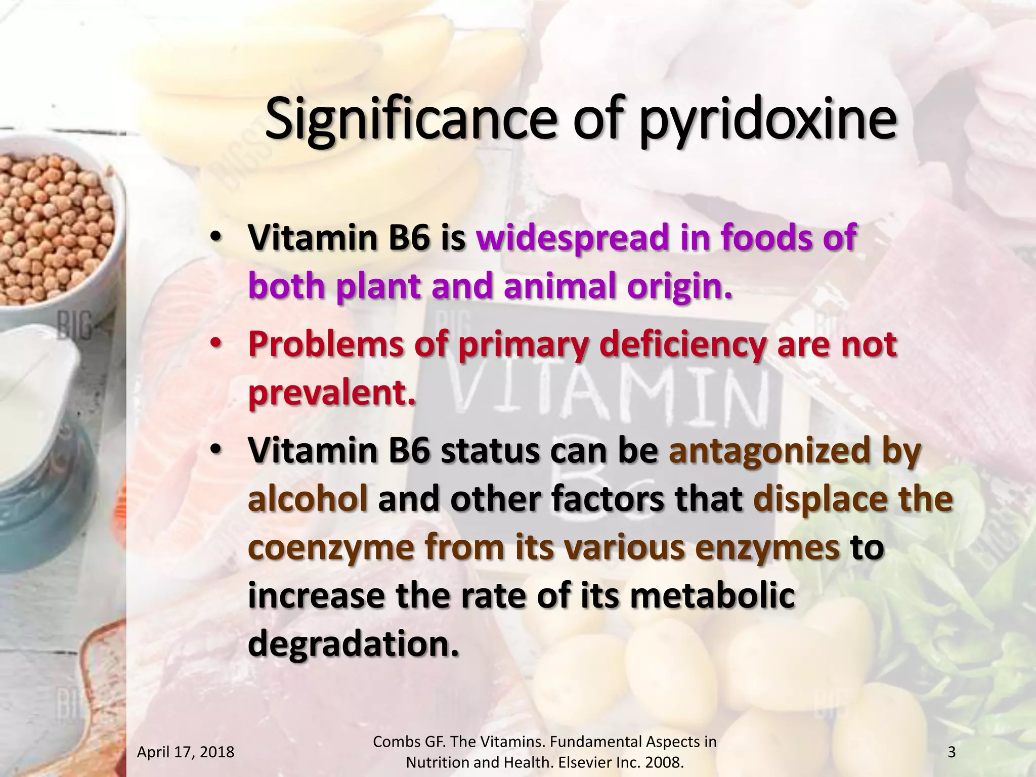 Significance and sources of pyridoxine | PPT