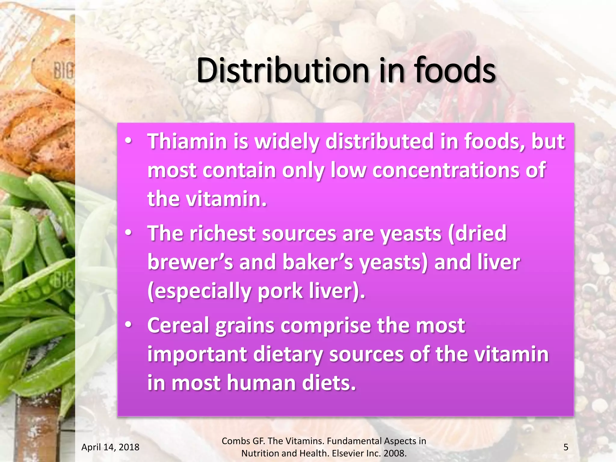 Significance and sources of thiamin | PPT
