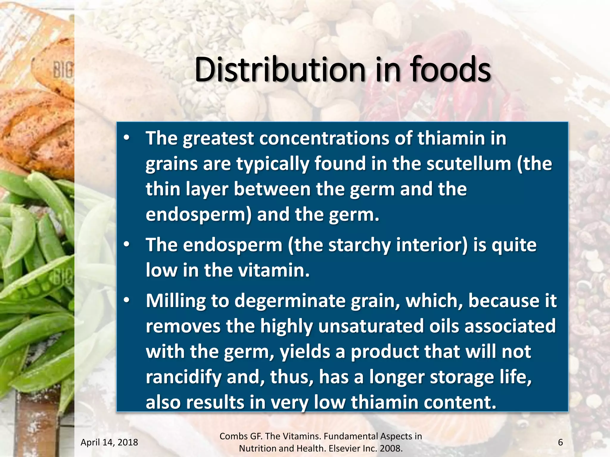 Significance and sources of thiamin | PPT
