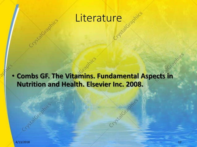 Significance and sources of vitamin C | PPSX | Nutrition | Healthy Living