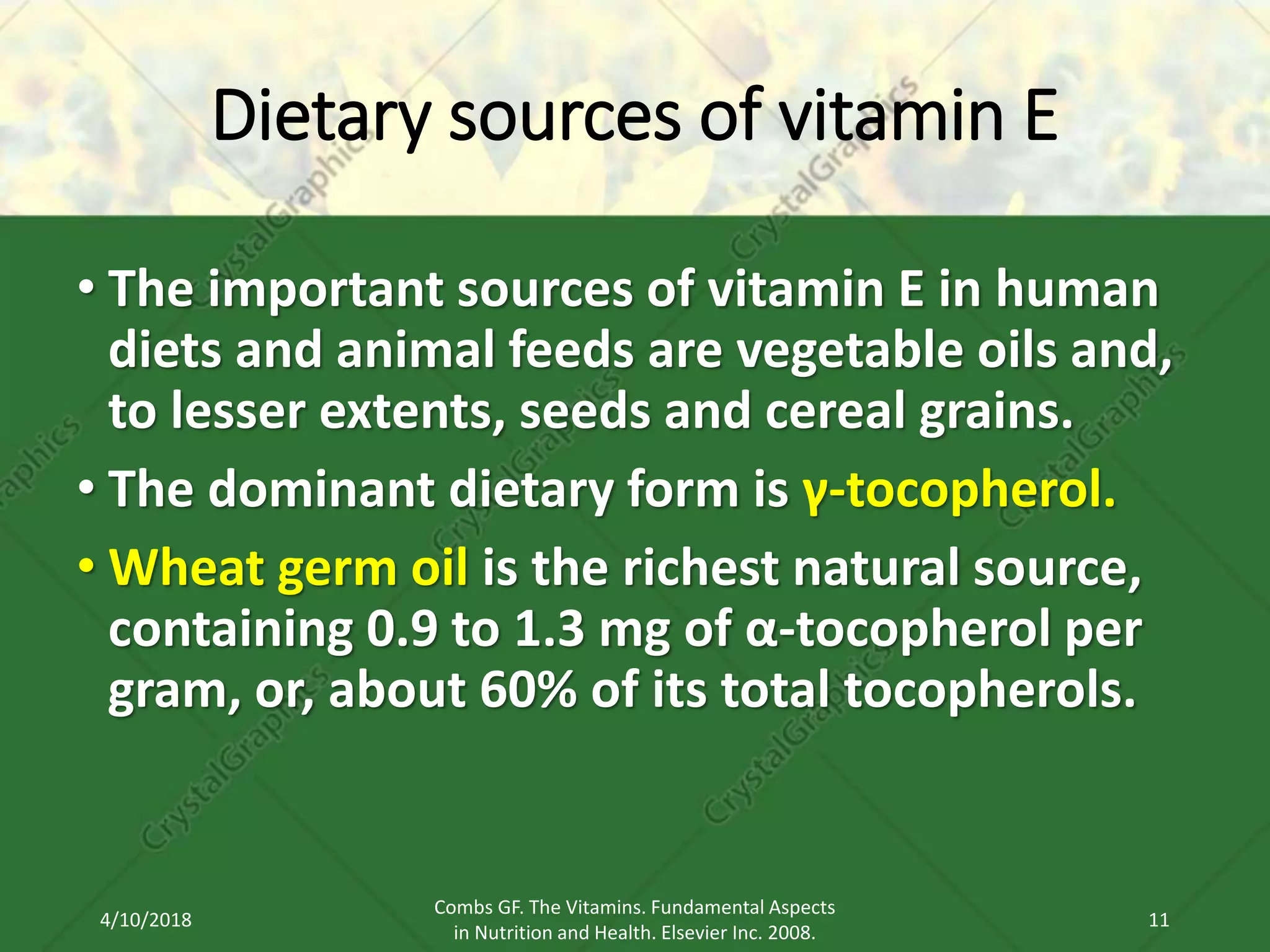 Significance and sources of vitamin E | PPSX