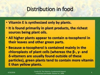 Significance and sources of vitamin E | PPSX