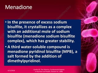 Significance and sources of vitamin K | PPSX