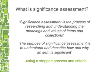 Significance assessment: the basics by Veronica Bullock | PPT