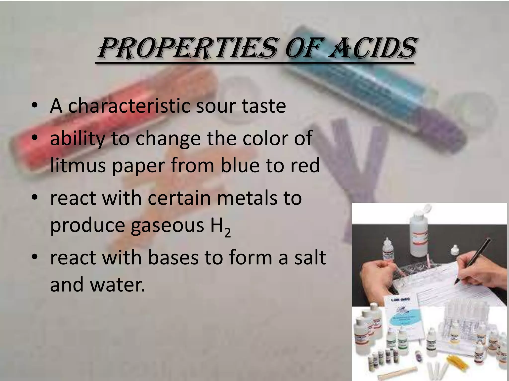 Significance of acids , bases &salts | PPTX | Chemistry | Science
