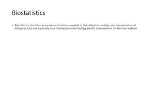 Significance of biostatistics in public health | PPTX