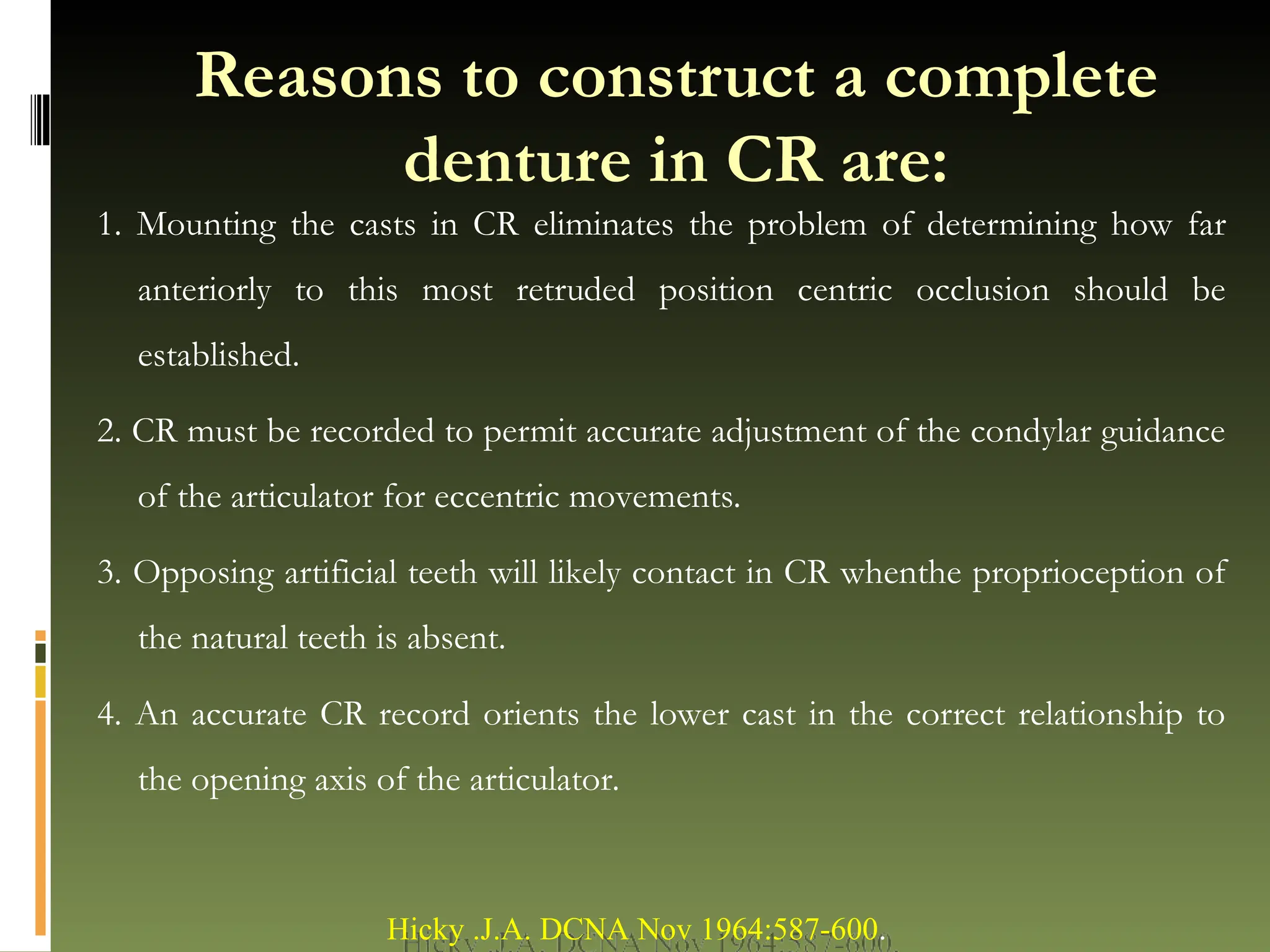 significance of centric relation in complete denture | PPT