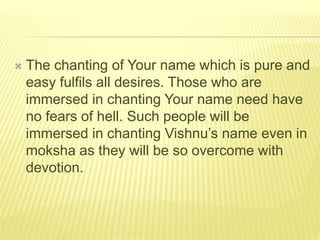 Significance of chanting lord’s divine names | PPTX
