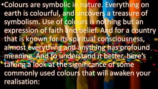Significance of colours in india | PPTX