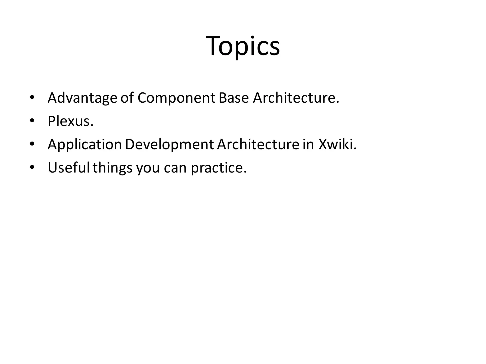 Significance Of Component Base Architecture | PDF