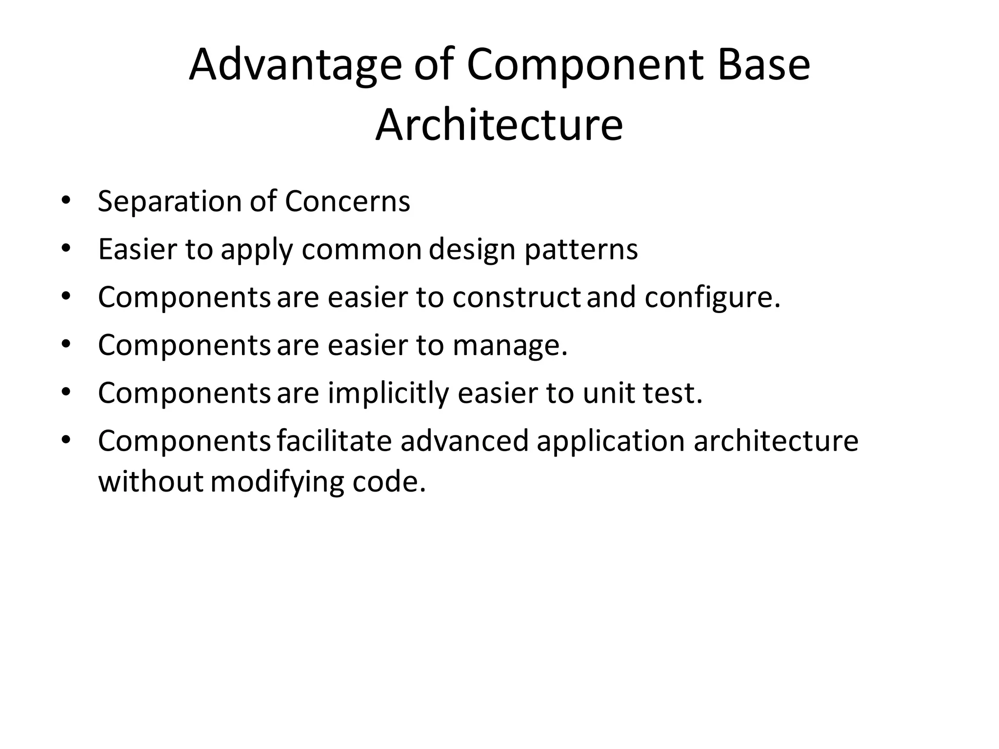 Significance Of Component Base Architecture | PDF