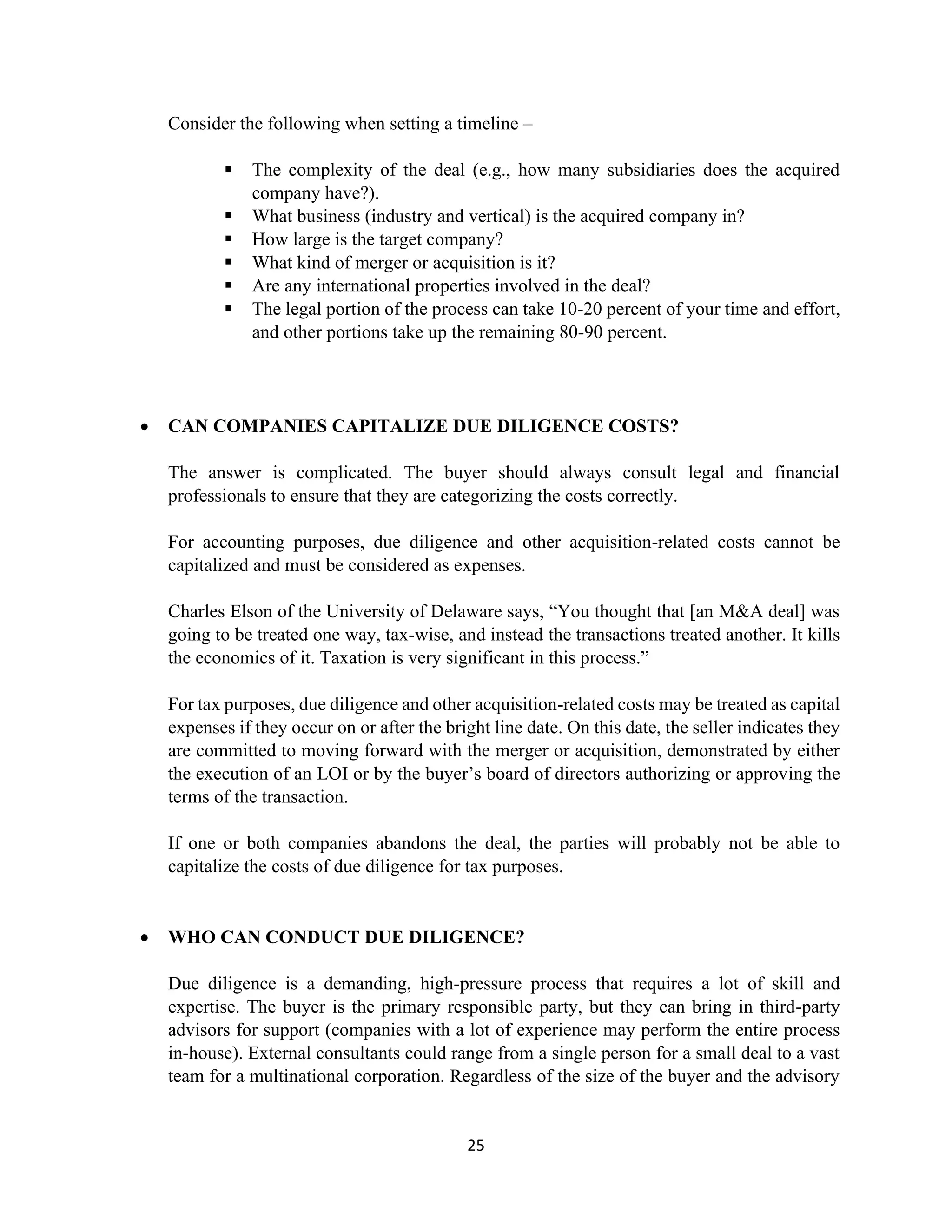 Significance of due diligence as a procedure report | PDF