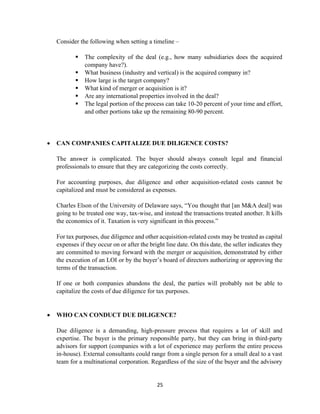 Significance of due diligence as a procedure report | PDF