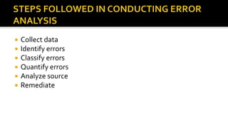 Significance of error analysis | PPTX | Education