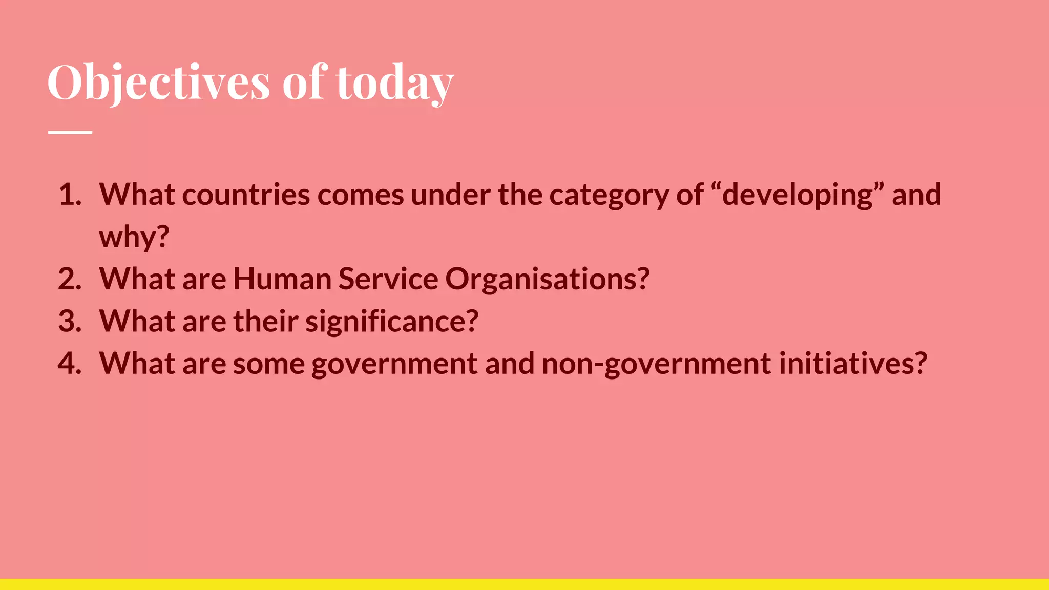 Significance of human service organisations in developing countries ...