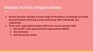 Significance of human service organisations in developing countries ...