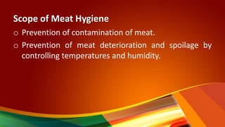 Significance of hygiene meat for public health | PPTX